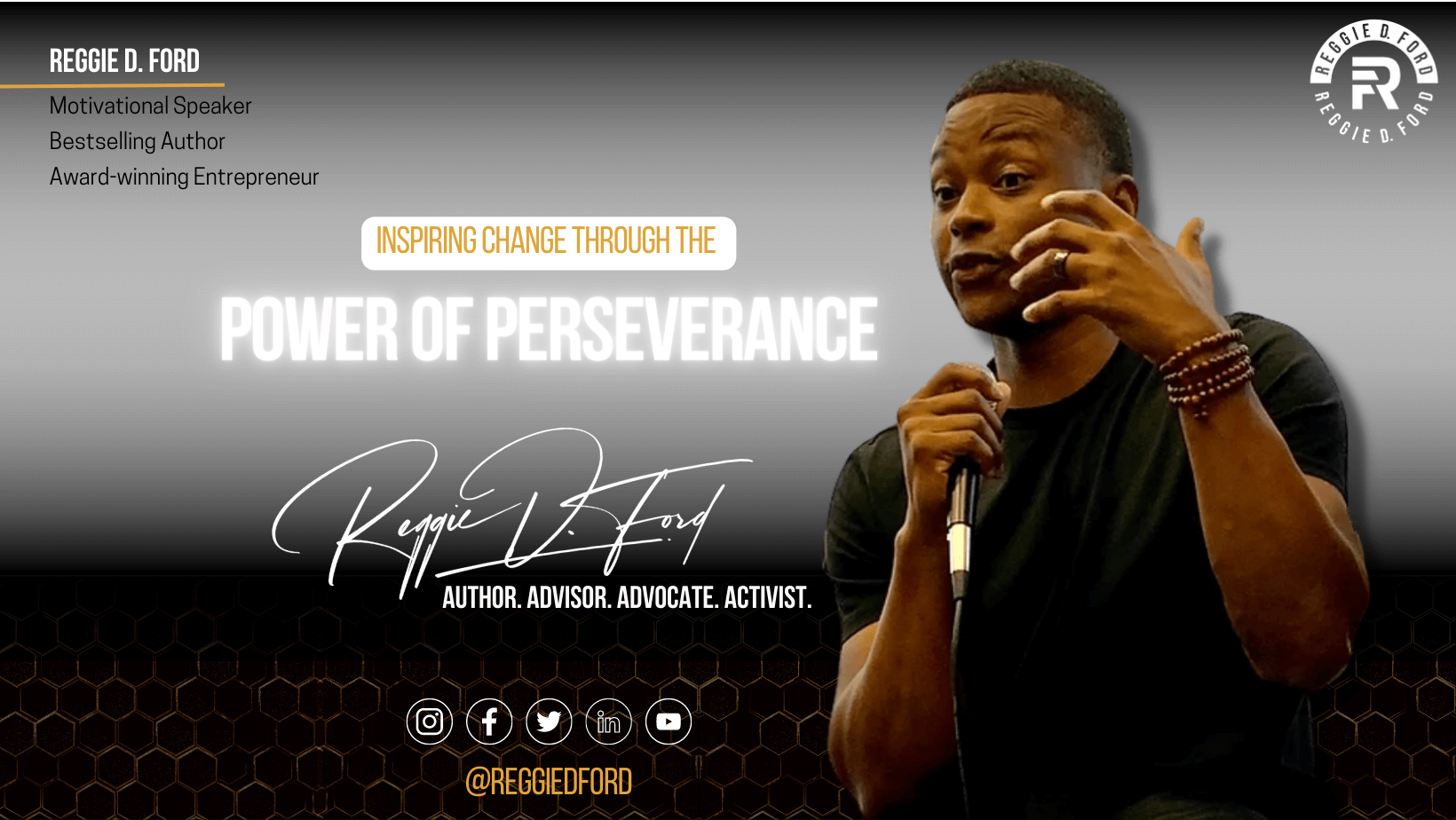 Top Motivational Speaker | Mental Health | Youth Speaker | Reggie D. Ford